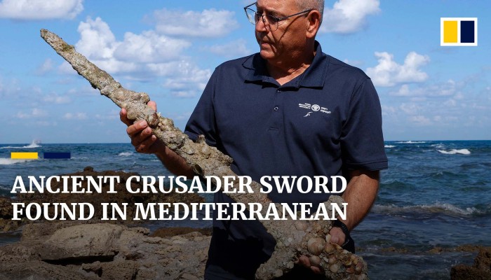 Israeli diver finds 900-year-old crusader sword in ‘perfect condition ...