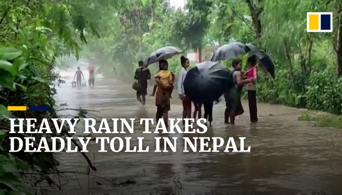 Days of heavy rain in Nepal trigger landslides and flash flooding ...