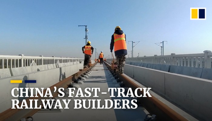 China builds Beijing-Binhai railway in less than three weeks | South ...