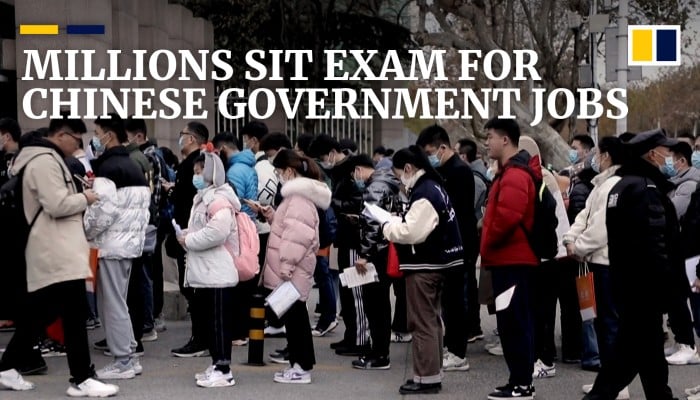Record 2.1 million Chinese sit civil service exam as economy slows ...