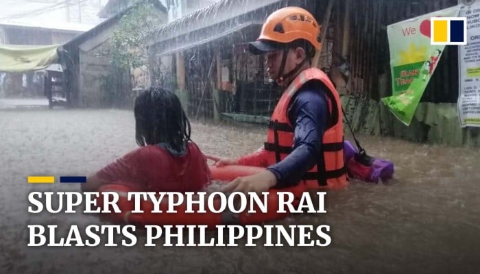 Super Typhoon Rai slams through the Philippines forcing tens of ...