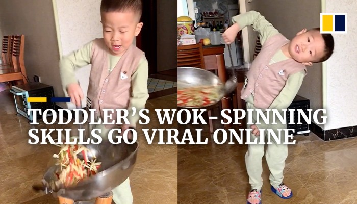 Chinese toddler’s wok-spinning skills go viral online | South China ...