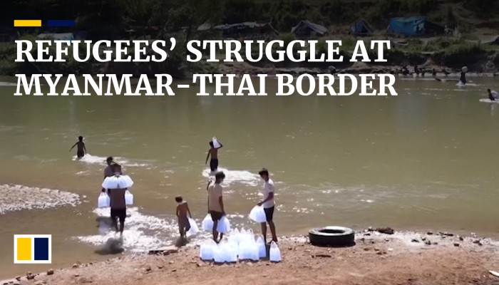 Myanmar villagers settle temporarily on border with Thailand | South ...