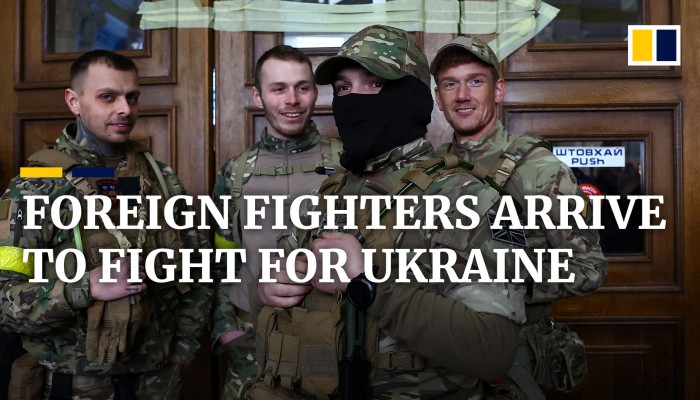 Volunteer foreign fighters arrive in Ukraine to fight Russian invasion ...