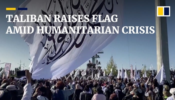 Taliban raises flag in Kabul as international community addresses ...