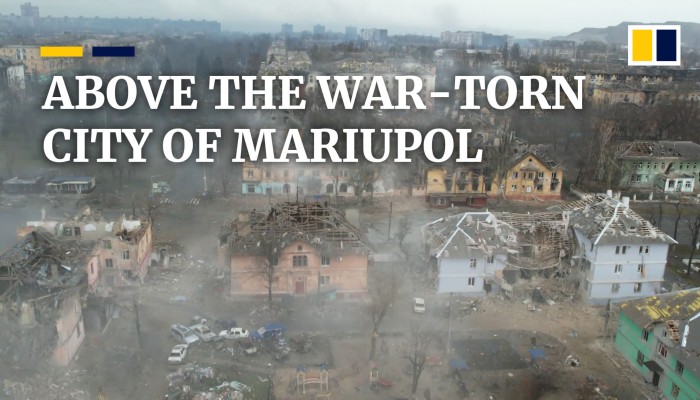 Mariupol destruction visible from the air as Ukraine and Russia ...