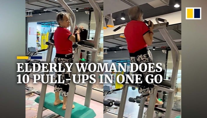 Elderly Chinese woman does 10 pull-ups in one go | South China Morning Post