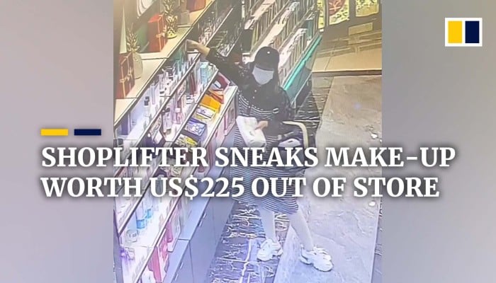 Shoplifter sneaks make-up worth US$225 out of store by hiding it under ...