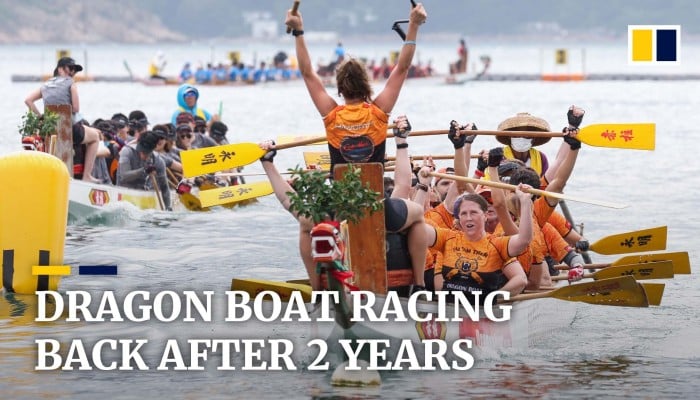 Dragon boat racing returns after 2-year pandemic suspension in Hong ...