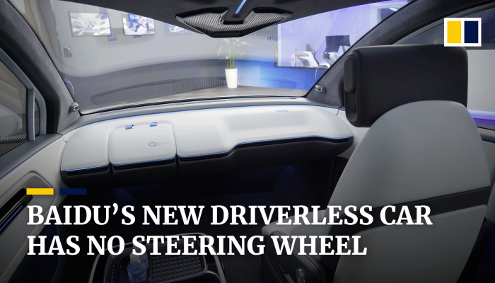 China's Baidu unveils its latest autonomous vehicle, steering wheel ...