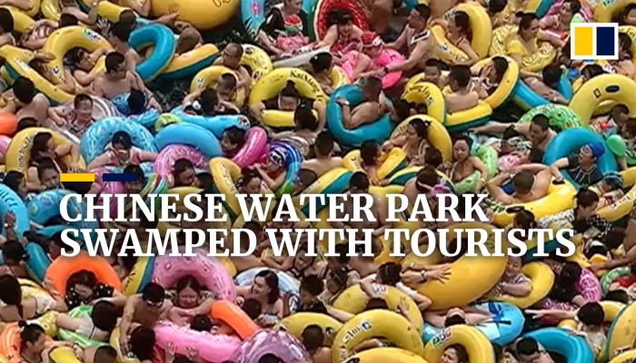 Chinese water park swamped with tourists | South China Morning Post