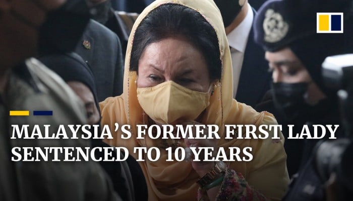 Malaysia's former first lady sentenced to 10 years in jail for bribery ...