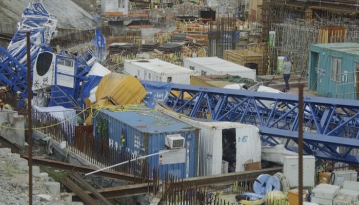 Collapsed tower crane kills 3 at Hong Kong public-housing construction ...