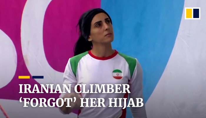 Iranian climber who competed without hijab back in Tehran | South China ...
