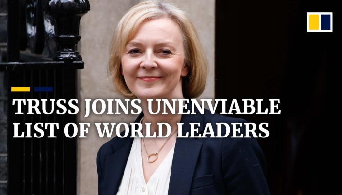 Outgoing UK prime minister Liz Truss joins ranks of shortest-serving ...