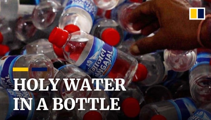 Holy Ganges river water bottled for millions across India | South China ...