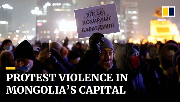 Violent clashes in Mongolia between protesters and police near ...