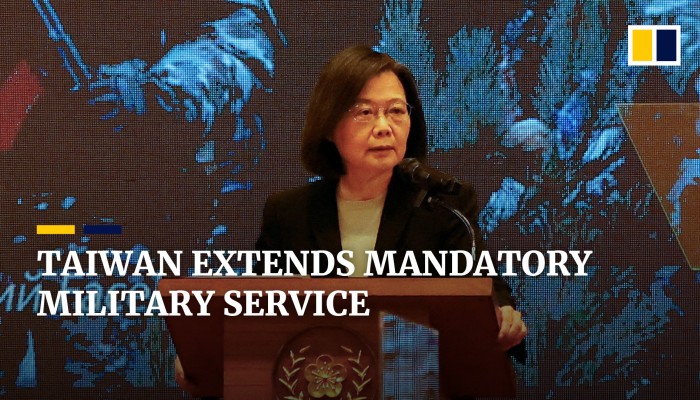Taiwan Extends Mandatory Military Service As Tensions With Mainland