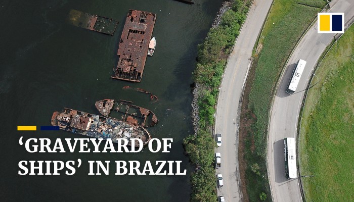 Brazil’s ‘graveyard of ships’ threatens Rio de Janeiro marine life and ...