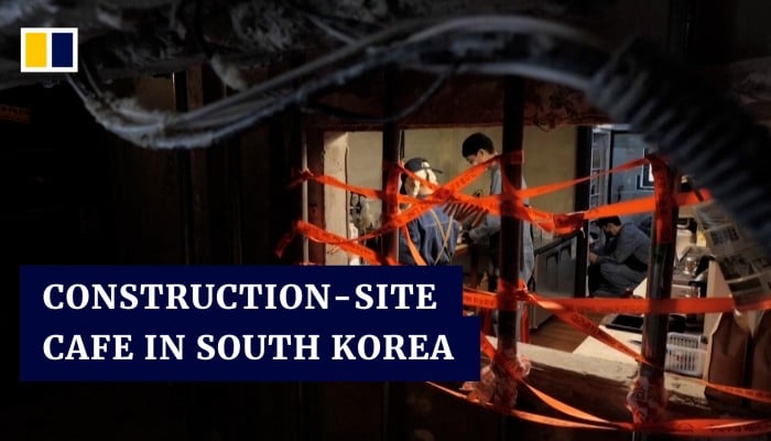 Young South Koreans flock to pop-up construction-site cafe in Seoul ... Young South Koreans flock to pop-up construction-site cafe in Seoul ...