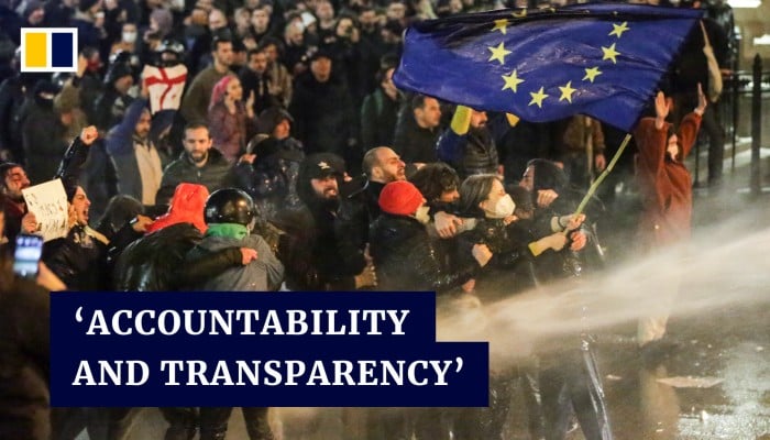 Georgian police and protesters clash after parliament passes draft ...