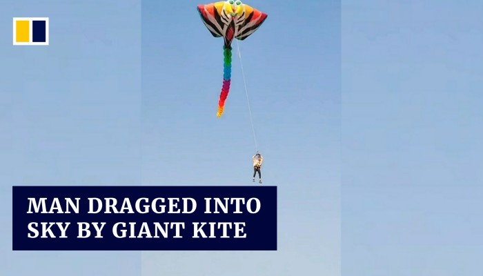 Chinese man dragged into sky by giant kite | South China Morning Post