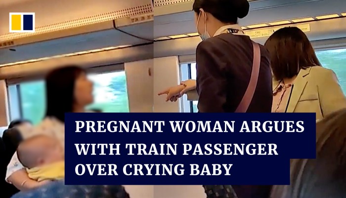 Pregnant woman argues with train passenger over crying baby | South ...