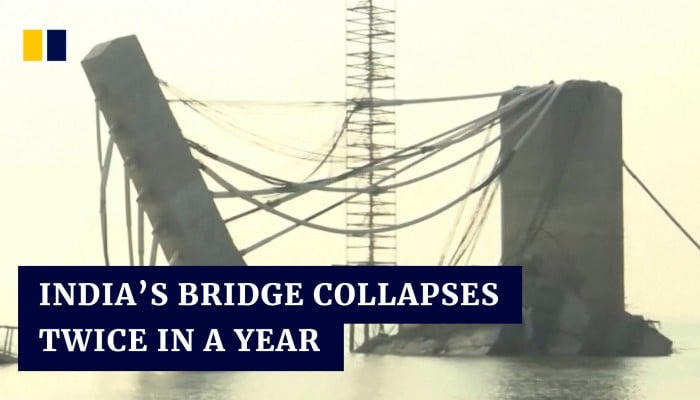 Bridge under construction collapses for second time in a year in ...