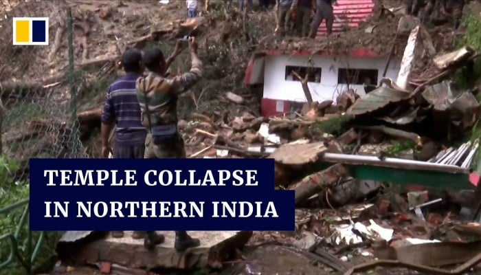 Flooding in northern India causes temple to collapse, killing 9 people ...