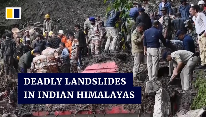 Dozens killed after heavy rains trigger landslides in Indian Himalayas | South China Morning Post
