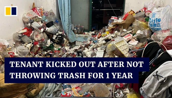 Tenant in China kicked out after not throwing trash for 1 year | South ...
