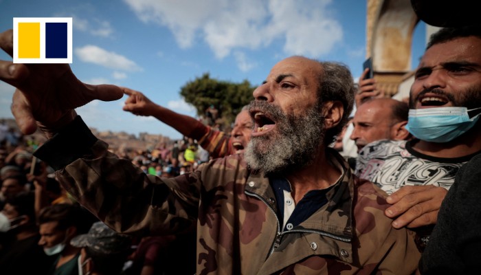 Protests erupt in Libya a week after devastating floods kill thousands ...