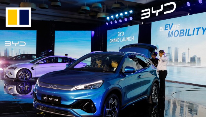 Chinese EV maker BYD launches electric cars in Indonesia | South China ... Chinese EV maker BYD launches electric cars in Indonesia | South China ...
