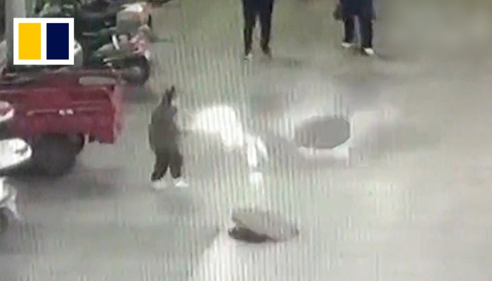 Child narrowly escapes after sparks from fireworks trigger explosion ...