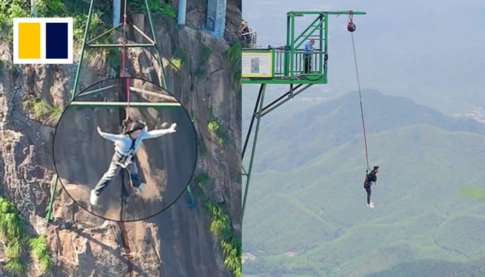 Tourist site in China offers ‘slow-motion’ bungee jump for cautious ...