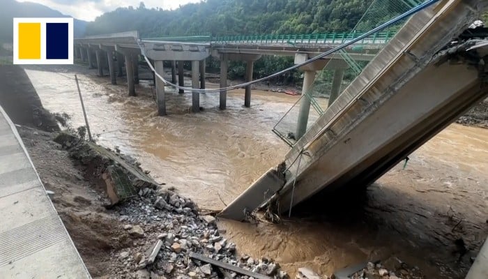 Bridge collapse in northwest China kills at least 12 amid heavy rain ...