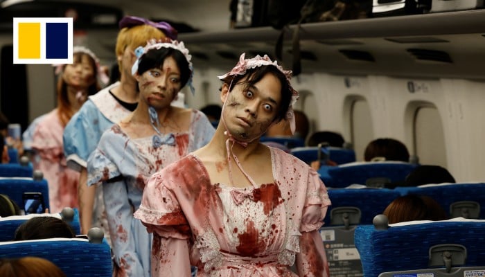 Zombies invade Japan on moving bullet train in ‘really cool’ haunted ...