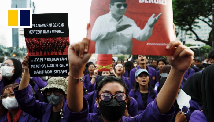 Dark Indonesia Student Led Protests Rally Against Budget Cuts 4
