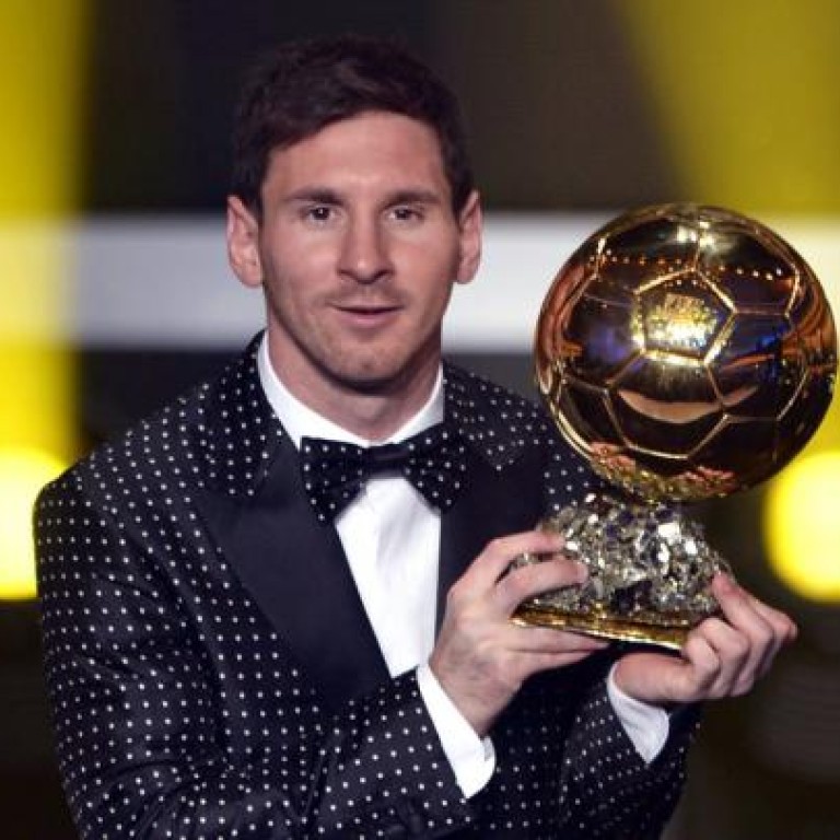 Lionel Messi wins Fifa's Ballon d'Or award for fourth consecutive year ...