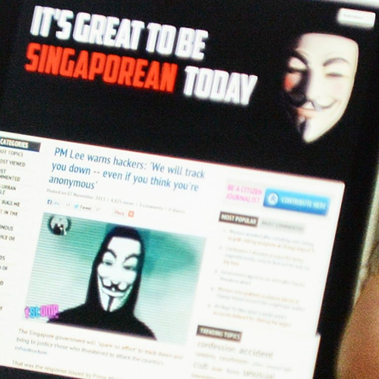 Singapore police identify six men in 'Anonymous' website hacking case ...