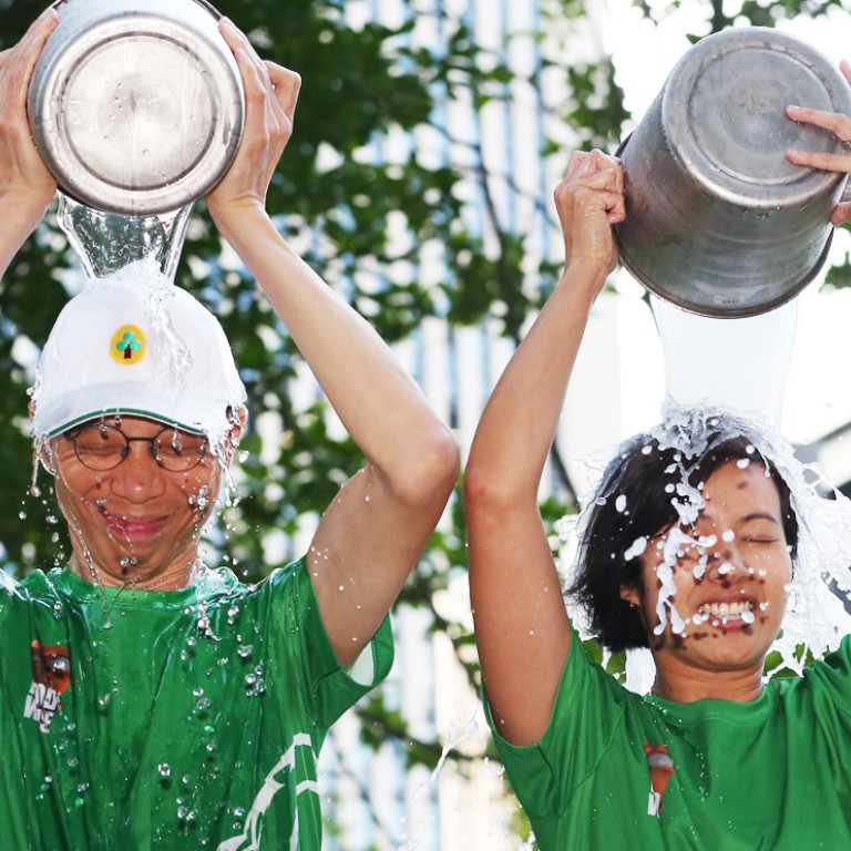 Environment chief Wong Kam-sing's Ice Bucket Challenge has green focus ...