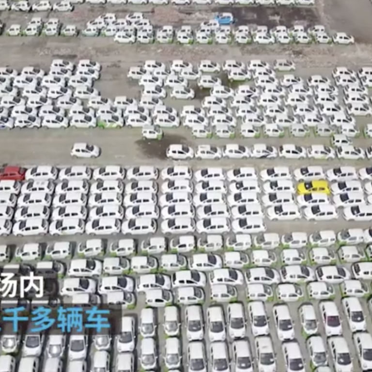 Thousands of shared electric cars seen discarded in Hangzhou | South ...