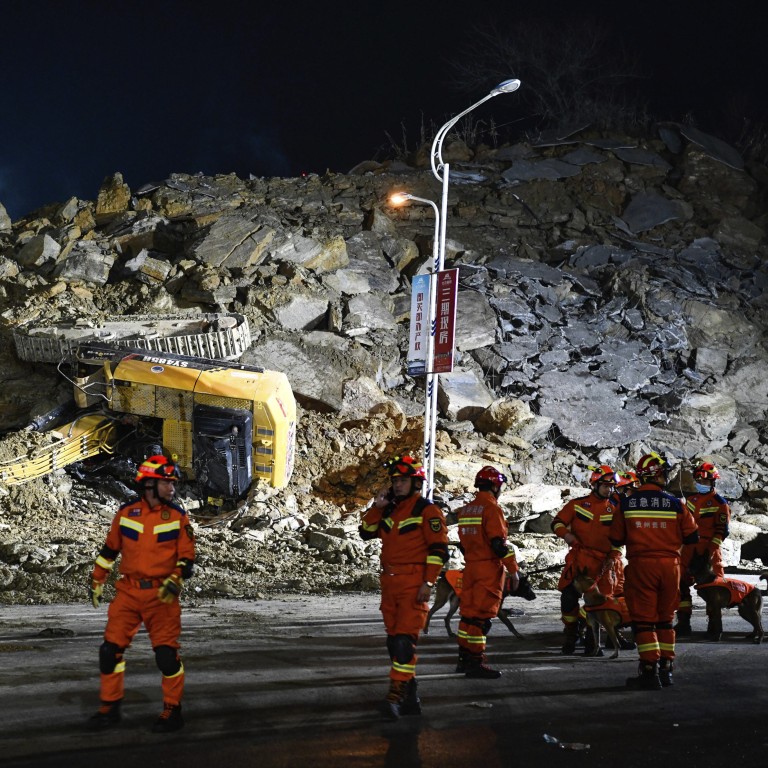 14 dead in Chinese construction site landslide | South China Morning Post