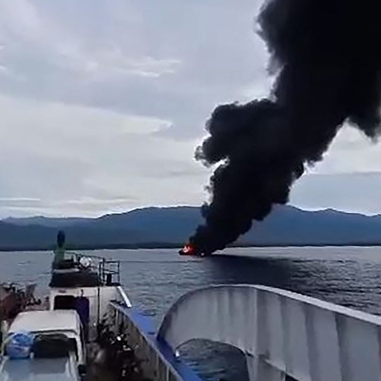 Philippine ferry fire leaves at least 7 dead, dozens are rescued ...