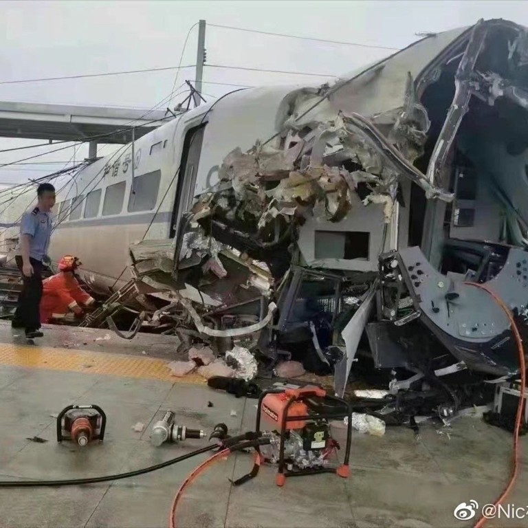 One dead in high-speed train crash in southwest China | South China ...