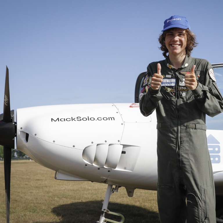 Teen pilot Mack Rutherford on solo flight world record – just two stops ...