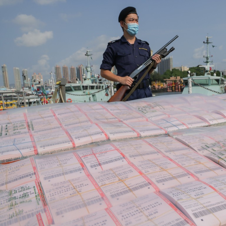 600 of 16,000 smuggled Mark Six lottery tickets seized by Hong Kong ...