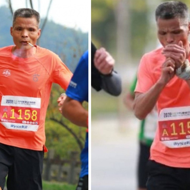 ‘Smoking Brother’: Chinese man, 50, chain-smokes through 42km marathon ...