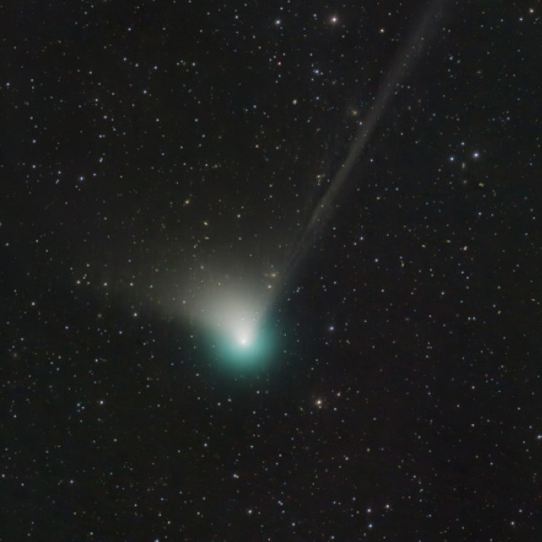 Big, bright green comet zooming our way, last visited 50,000 years ago ...