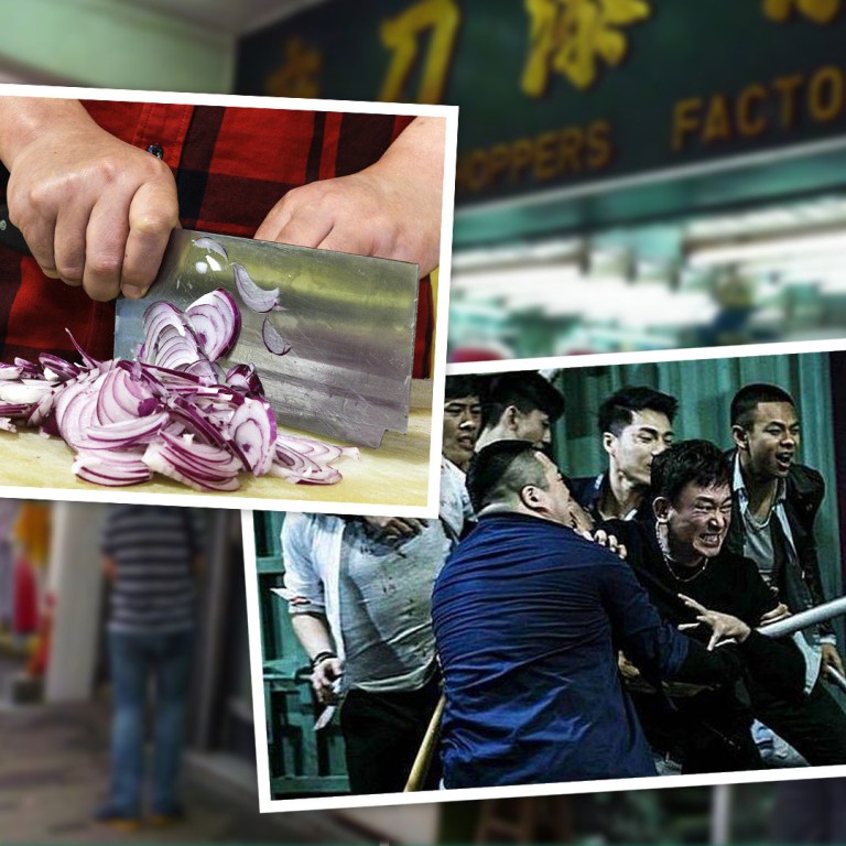 Getting the chop: removal of neon sign over Hong Kong meat cleaver shop ...